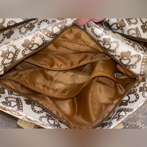 Kathy Van Zeeland | Bags | Kathy Van Zeeland Gold Crown Hearts Large ...